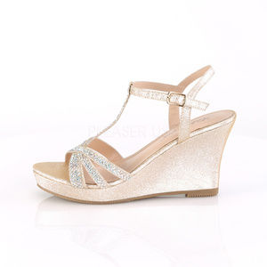 Shoes | Shimmer Rhinestone Wedge Platform Sandal Shoes | Poshmark